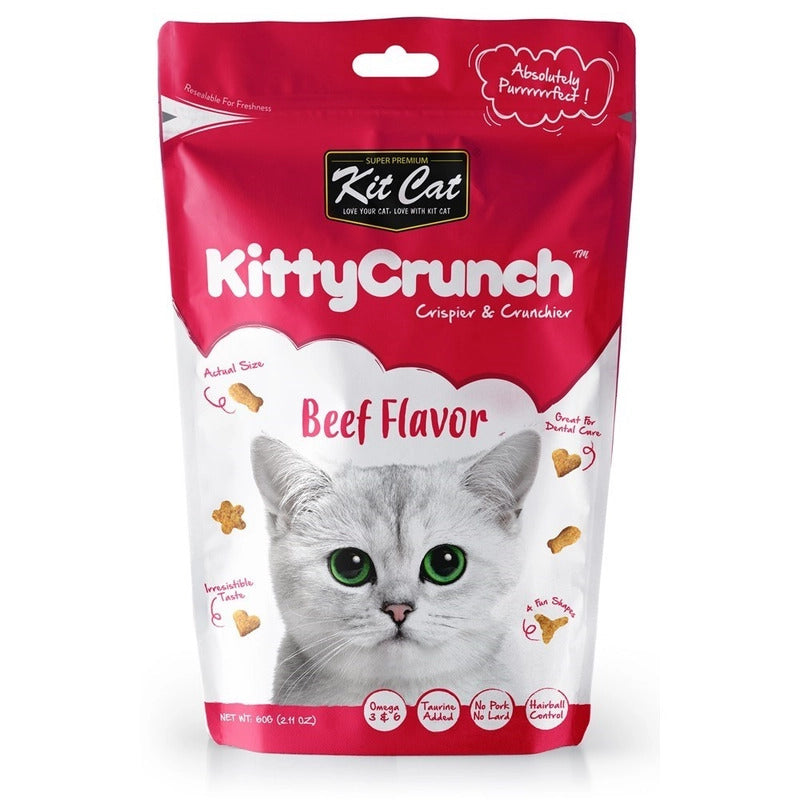 Kit Cat Kitty Crunch Treat Beef 60gm – We Know Pets